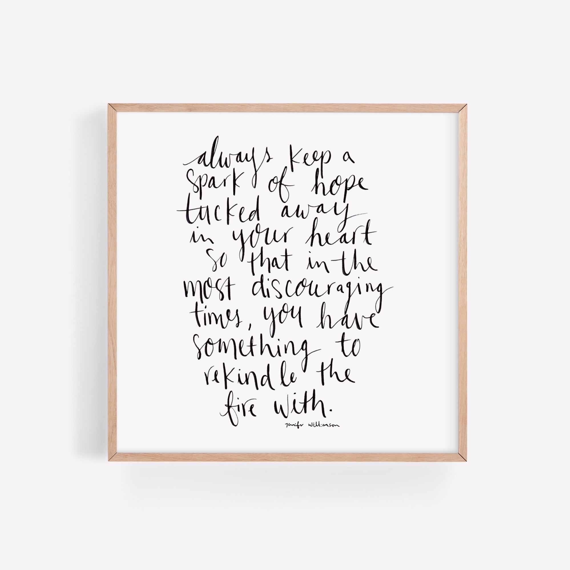 Always Keep Hope Hand Lettered Poetry Art Print– Healing Brave