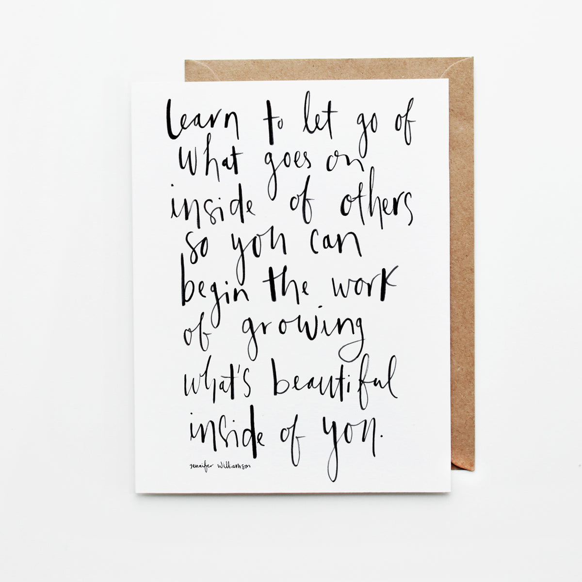 What's Beautiful Inside Of You Hand Lettered Poetry Encouragement Card ...