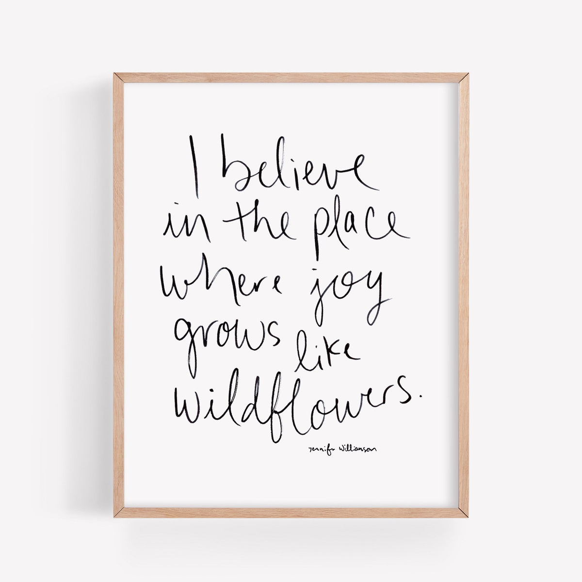 Where Joy Grows Like Wildflowers Hand Lettered Affirmation Art Print ...